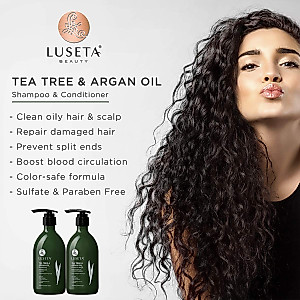 Luseta Tea Tree Shampoo and Conditioner with Tea Tree Oil for Hair Growth