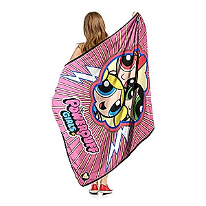 Northwest Powerpuff Girls Micro Raschel Throw Blanket, 46" x 60", Peeking Puffs