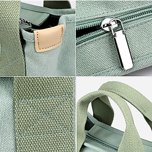 Small Tote Bag with Zipper Tote Bag for Women Canvas Crossbody Bag Shoulder Bag Satchel Hobo Bag Gifts for Women