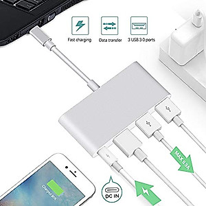 XUNMAIFHB Portable Docking Station,Type c to hdmi+usb3.0+pd Four-in-one Multi-Function Converter Type-c Multi-Port HUB Fast Transmission