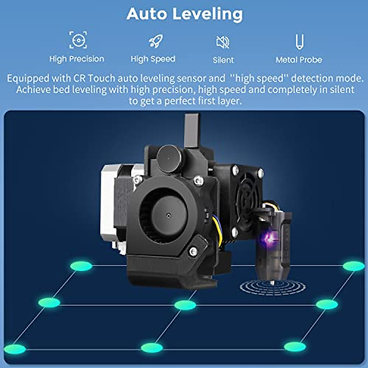 Sovol 3D SV05 Metal Frame Metal Direct Drive Extruder FDM 3D Printer with Upgraded 32-bit Silent Mainboard CR Touch Auto Leveling Flexible Build Plate 220 * 220 * 300mm