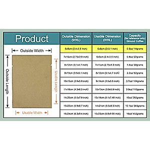 100 Pieces 2.4x3.5 inch (Inside Size 2x3.1 inch) Inner Mylar Foil Open Top Sealable 5.5mil Kraft Paper Bags Aluminum Foil Vacuum Heat Seal Pouches for Food Storage Bag Candy Packaging with Tear Notches