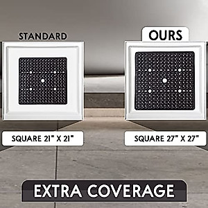 ENKOSI Large Square Shower Mat Non Slip - Non Slip Shower Mats - Clear Shower Mats for Showers Anti Slip - Shower Floor Mat - Shower Non Slip Mat - Bathroom Shower Mat - Shower Bath Mat (Clear 27x27)