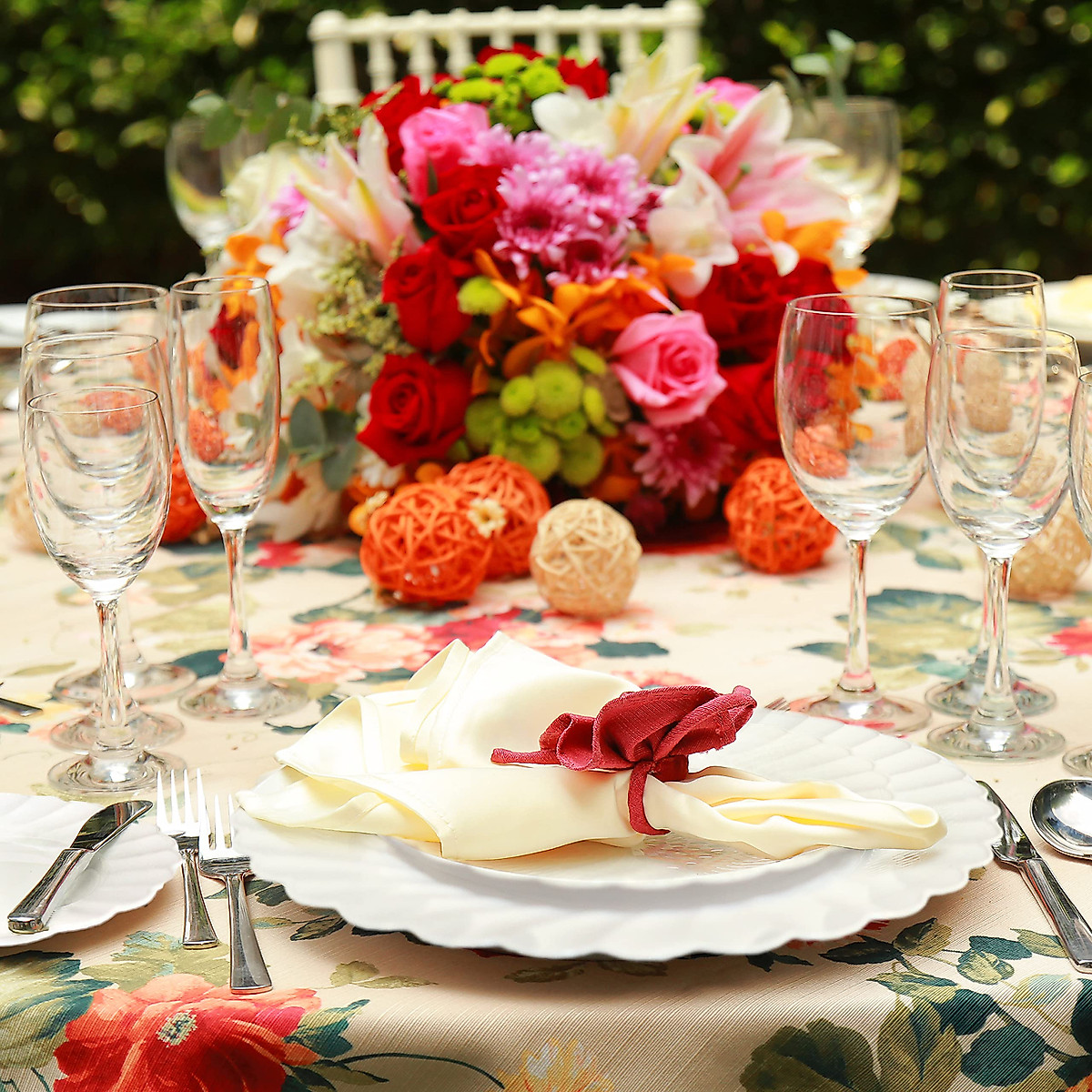 Premium Hard Plastic Round White Plates – 100 x 6” -Washable & Reusable - Party Supplies For Birthdays, Celebrations, Buffets, Fiestas, Catering & More