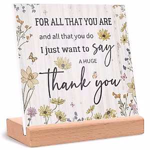 Unique Thank You Gifts for Women - Personalized Desk Card with Thanks Words - Christians Gifts for Women， Funny Thank You Gifts for Coworkers Best Friends Nurse Teacher Family Boss