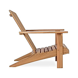 OTSUN Teak Oversized Adirondack Chair [No Rot or Fade], [ Ultra-Durable ] 100% Solid Grade-A Teakwood Patio Lounge Chairs Weatherproof for Outdoor, Yard, Poolside
