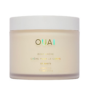 OUAI Body Cream, St. Barts - Hydrating Whipped Body Cream with Cupuaçu Butter, Coconut Oil and Squalane - Softens Skin and Delivers Healthy-Looking Glow - Sulfate-Free Skin Care - 7.5 Oz