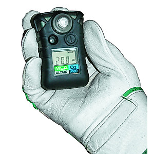 MSA 10074137 ALTAIR Pro Single-Gas Detector - (O2) Oxygen (Low: 19.5%, High: 23.0%), Color: Black, Portable Gas Monitor, Durable, UL Standard-Approved