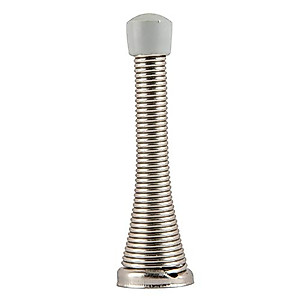 Amazon Basics Spring Door Stop, Brushed Nickel, 12-Pack