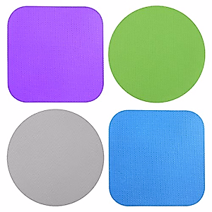 4pcs Jar Gripper Pads, Multifunctional Rubber Jar Gripper Pad Jar Opener Grippers Kitchen Coaster for Elderly Suffering from Arthritis Children Women Weak Hands (4 Colors)