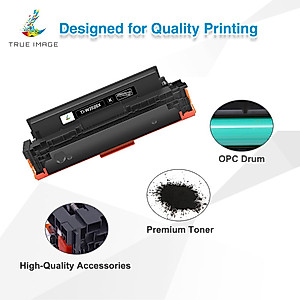 TRUE IMAGE Compatible Toner Cartridge Replacement for HP 414X W2020X 414A W2020A Laserjet MFP M479fdw M479dn Laser Jet Pro M454dw M454dn M454 M479dw Printer Ink No Chip (Black, 1-Pack)