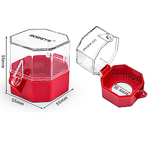 SCRTB Emergency Stop Push Button Switch 1 Pcs Emergency Stop Protection Cover,Emergency Stop Push Button,Add Protection Cover,Stop Switch Box with Key Lock Red