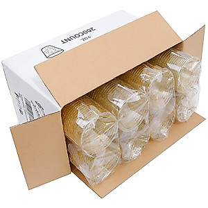 WDF 200pcs 9OZ Gold Cups,Disposable Gold Glitter Plastic Cups - Premium Wedding Cups Party Cups Christmas