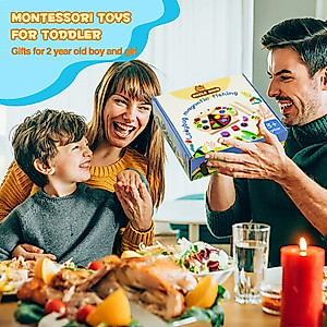 Uncle Nick Magnetic Fishing Game for Toddlers Wooden Shape Sorter Toys Montessori Toys for 3 Year Old Girls and Boy Birthday Gift, Fine Motor Skill Developmental Toy for Preschool Toddlers