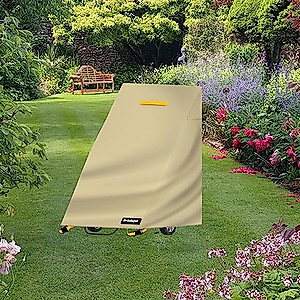 Bethshaya Veranda Patio Free Standing Portable Garden Hose Reel Cover,Waterproof, Dustproof and Sun-Proof Protect Your Hose Reel and prolong its Life(26"W x25"D x 35"H)