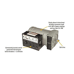 NorthStar Belt Driven Generator Head - 10,000 Surge Watts, 9,600 Rated Watts, 18 HP Required