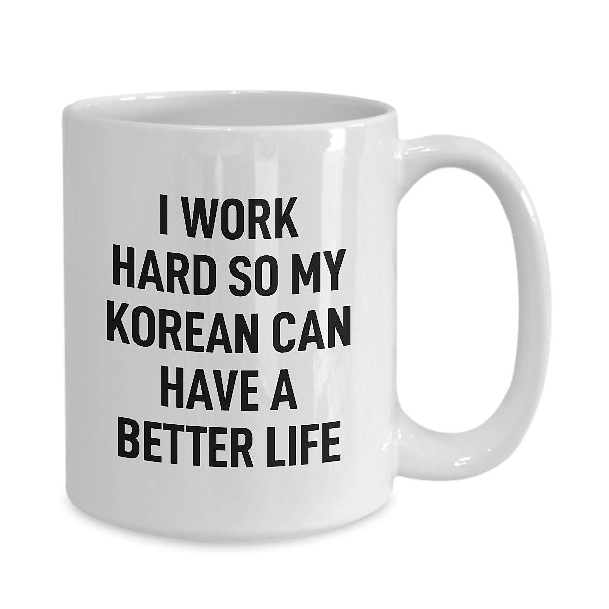 Korean Coffee Mug I Work Hard for My Pet Gag Mug for Animal Lovers Tea Cup for Men and Women