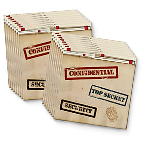 Secret Agent Top Secret Spy Birthday Party Supplies Set Plates Napkins Cups Tableware Kit for 16