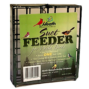 Heath Outdoor Products S-1-8 Single Hanging Suet Feeder , Green