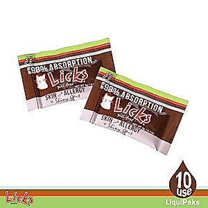 Licks Pill-Free Cat Skin and Allergy - Omega 3 Cat Allergy Relief - Cat Vitamins & Supplements for Itchy Skin - Turmeric Supplement for Cat Skin - Gel Packets - 10 Use