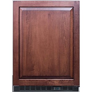 Summit Appliance SCR610BLSDIF Built-in Undercounter Commercial All-Refrigerator with Stainless Steel Interior, Auto Defrost, Panel-Ready Door, Digital Controls, Lock and Black Cabinet