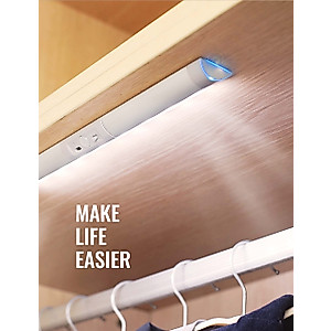 Joyzy 2 Pack Closet Lights Motion Sensor Closet Lighting with LED, Eye Protection Design for Pantry Light Automatic Wireless Lighting, LED Rechargeable Night Light for Wardrobe Under Cabinet Lights