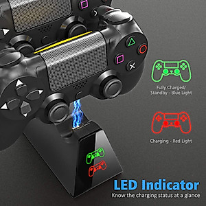PS4 Controller Charger, DOBE Controller Charging Dock Station with LED Light Indicators Compatible with PS4/PS4 Slim/PS4 Pro Controller
