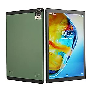 Acogedor 10 Inch IPS Display Android Tablet, Octa Core 4GB RAM and 64GB ROM, Dual SIM Dual Standby 3G Communication 5G WiFi, 5000mAh Battery Capacity, Green