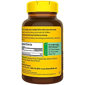 Nature Made Magnesium 250 mg, Dietary Supplement for Muscle, Heart, Bone and Nerve Support, 90 Softgels, 90 Day Supply