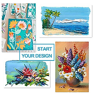 YRYM HT Painting Canvas Panels - 12 Pack 8 x 10 Inch Triple Primed Pure Cotton Canvas Boards for Painting, Oil, Acrylic, Watercolor, Acid-Free for Artists, Painters, Kids, Students