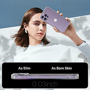 GANSBOL Transparent iPhone 13 Pro Max Case, Crystal Clarity, Military-Grade dropproof, Soft Thin Shockproof Protective Cover iPhone 13 Pro Max Clear Case - 6.7 inch