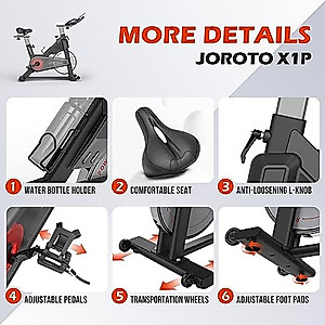 JOROTO Stationary Bikes for Home - Exercise Bike with Magnetic Resistance, Workout Bike Indoor Cycling Bikes with 11.8" Enlarged Tablet Bracket & RPM Display -2023 NEW VERSION
