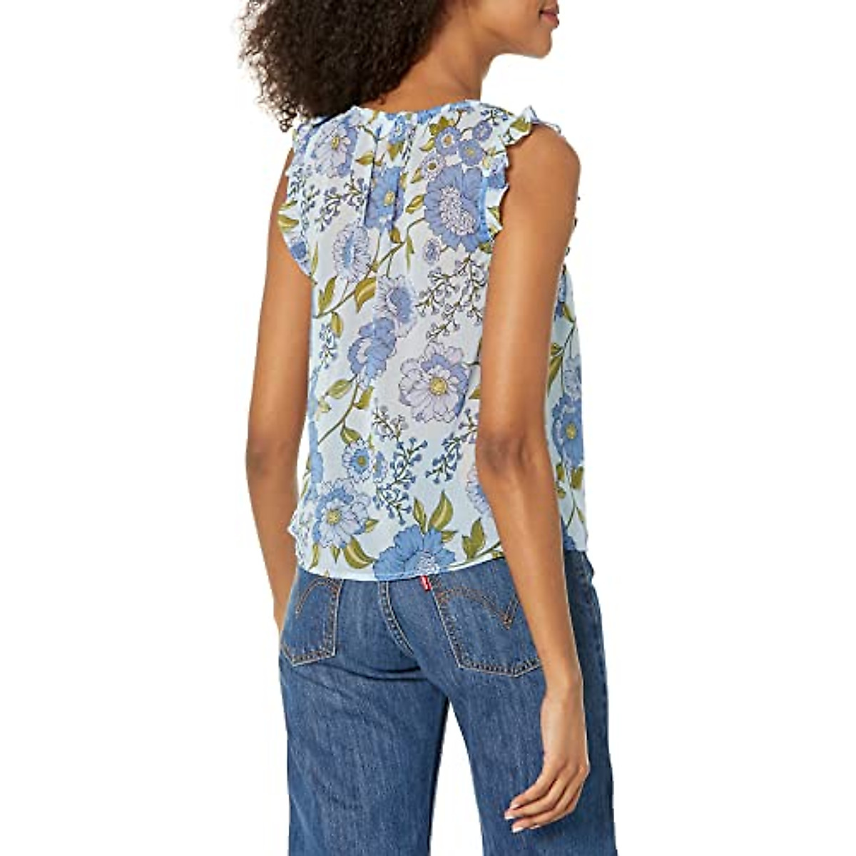 Steve Madden Apparel Women's Loretta Top, Vintage Blue, Medium