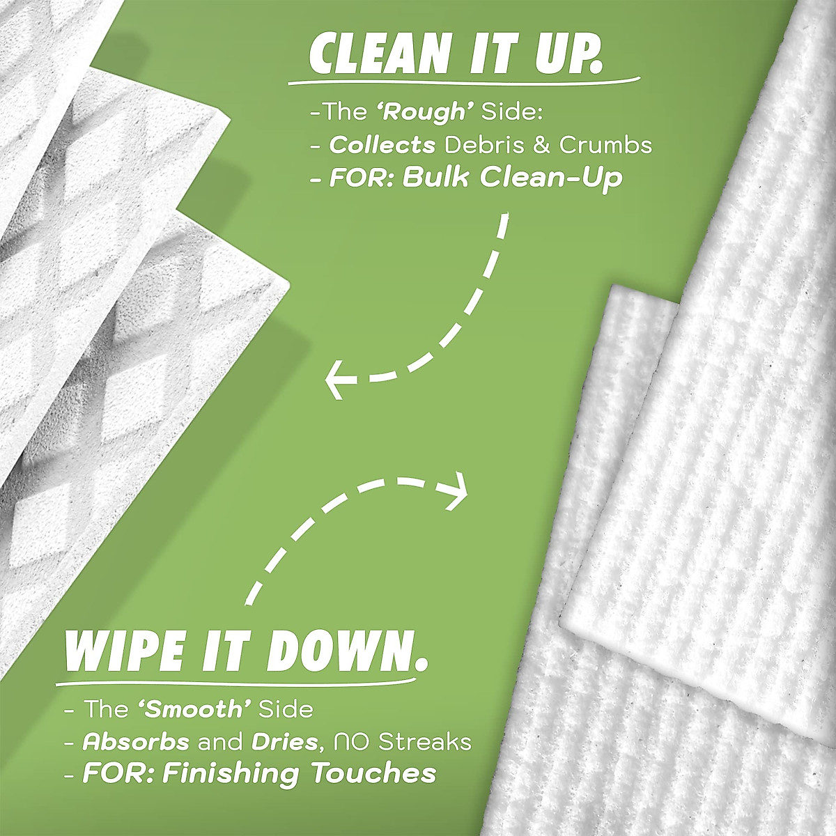 Sprout! Swedish Dishcloths for Kitchen, Household & Commercial Cleaning | Durable & Reusable Cellulose Sponge Cloths with Laundry Bag | Absorbent & Hygienic Paper Towel Replacement | Pack of 10