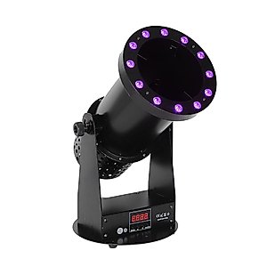 LED Professional Confetti Launcher Cannon Machine, Confetti Blower Machine Confetti Cannon 12X3W RGB 3 in 1 DMX/Remote Control for Weddding Disco Show Club Stage Party