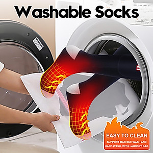 Autocastle Unisex Electric Heated Socks Rechargeable Battery Powered Heating Socks Men Women battery Operated Winter Warm Socks Kit Novelty Sports Outdoor Camping Hiking Climbing Skiing Foot Warmer