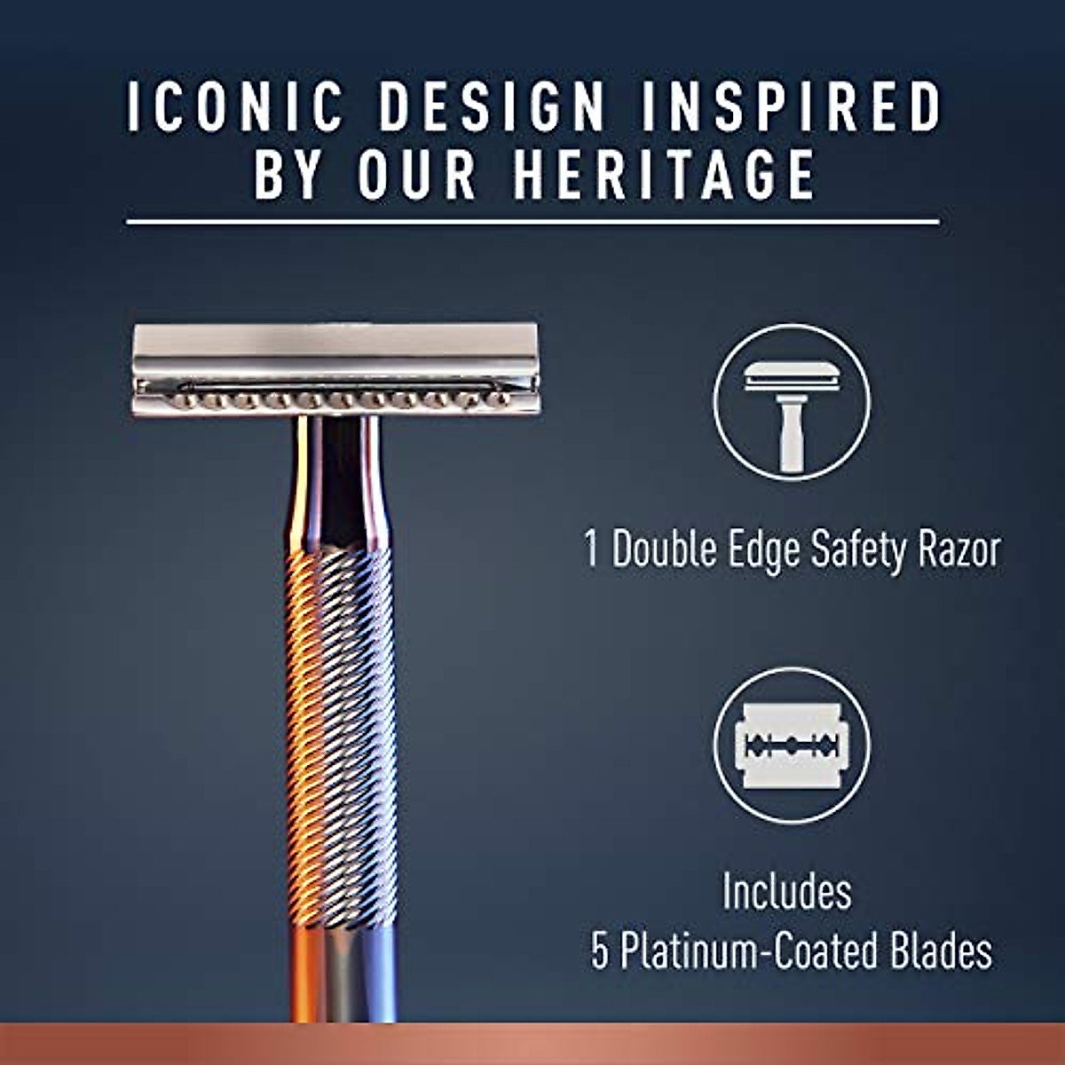 King C. Gillette Complete Men's Beard Care Gift Kit, Double Edge Safety Razor, Beard and Face Wash, Beard Oil, Beard Balm, Shave Gel