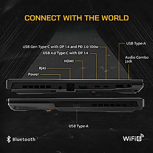 ASUS TUF A16 16'' FHD 165Hz Gaming Laptop, AMD Ryzen 7-7735HS, Radeon RX7600S V8G Graphics, 64GB DDR5 RAM, 2TB PCIe SSD, RGB Backlit Keyboard, Wi-Fi 6, HD Camera, Black, Win 11 Pro, 32GB USB Card