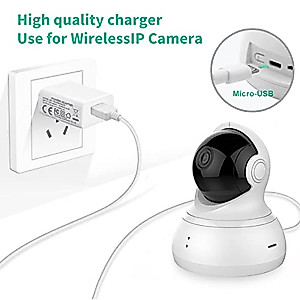 Power Adapter for Outdoor Wyze Cam V3 V2 Pan, USB Camera Charger Replacement Blink, Google Nest Cam, Blink Mini XT2/XT, Stick Up Cam, Spotlight Cam, Arlo Ultra, Pro 3/4, Essential, 5V 2A Plug
