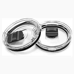 30 oz Tumbler Lid, Replacement Lids Compatible With YETI 30 oz Tumbler, 35 oz Straw Mug and 14 oz Mug, Spill Proof Lids for Yeti Tumbler 2 Pack Yeti Lid with Magnetic Slider Switch, BPA Free