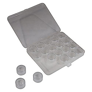 PMC Supplies LLC 20-in-1 Plastic Storage Container Jewelry Bead Small Gemstone Findings Watch Battery Organizer