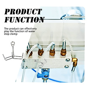 iplusmile Spring Hose Clamp Air Tubing Spring Clips, Lab Mohr Pinchcock Tubing Clamps Flat Jaw Pinchcocks Tubing Clips for Latex Tube Laboratory Supplies for Rubber Hose, 20pcs