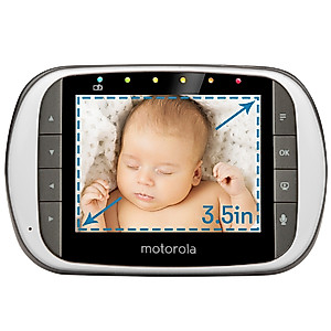 Motorola MBP853CONNECT-2 Dual Mode Baby Monitor with 2 Cameras and 3.5-Inch LCD Parent Monitor and Wi-Fi Internet Viewing (Renewed)