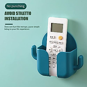 XIAOMEIO Wall-Mounted Storage Boxes No Punching Storage Rack Remote Control Panel Storage Organizers Durable Rubber Storage Boxes, White, One Size