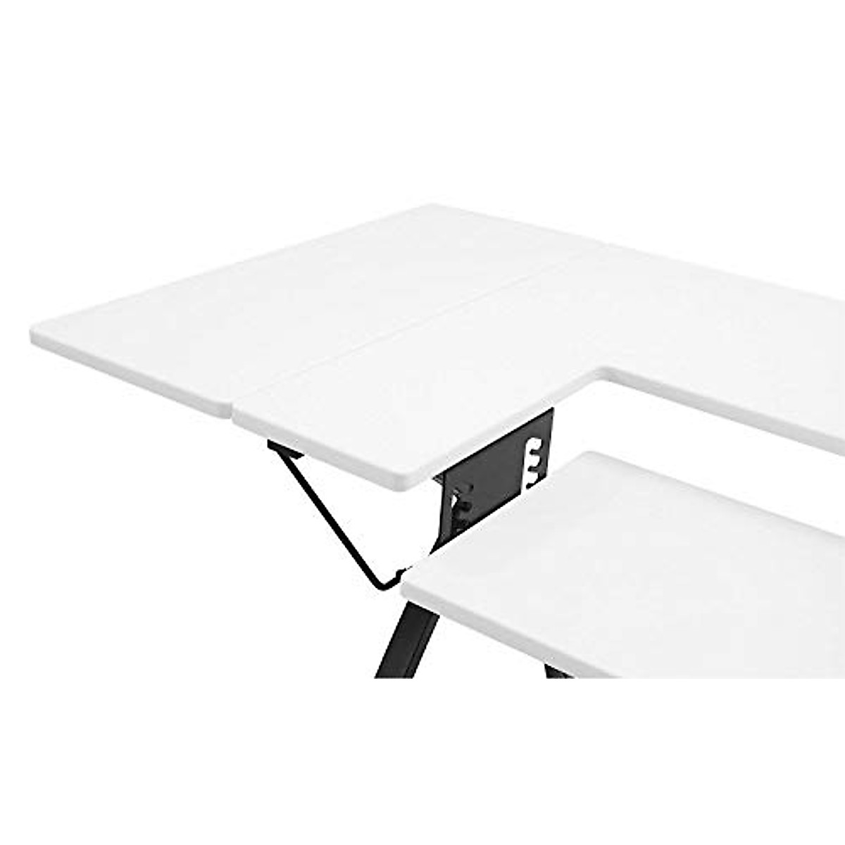 Sew Ready Comet Hobby Center - 45.5" W x 23.5" D White Hobby and Sewing Machine Table with Storage Shelf - Can Also Be Used as Computer Desk