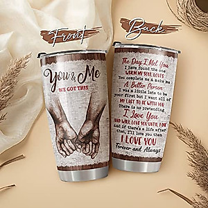 Valentine's Day Birthday Gifts for Her Him Romantic Gifts I Love You Gifts for Her Him Boyfriend Girlfriend Wife Husband Fiance Gifts for Birthday Wedding Anniversary 20Oz Tumbler