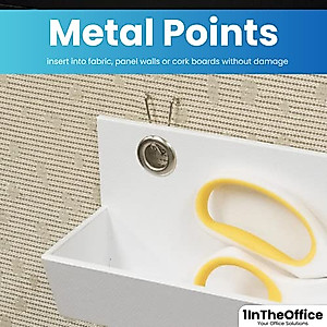 1InTheOffice Panel Wall Wire Hooks, Silver, 50 Hooks per Pack
