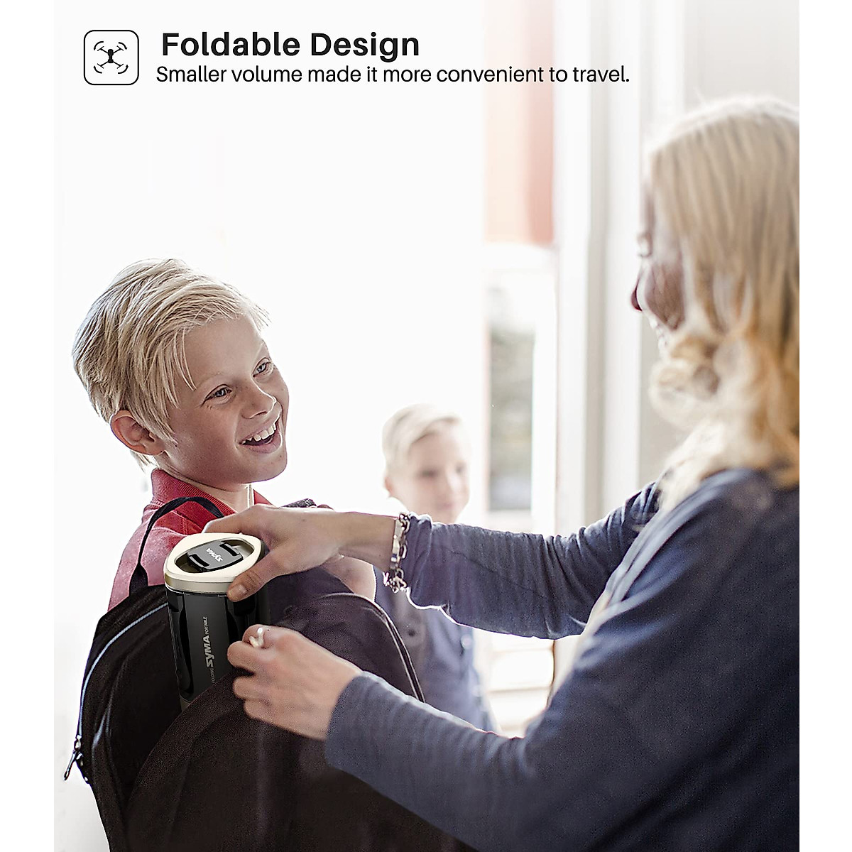 Mini Drone with Camera for Kids Adults, Syma 1080P FPV Camera Drone Foldable Quadcopter with Altitude Hold, Headless Mode, One Key Start, 24 mins Flight Time, Gifts for Boys Girls