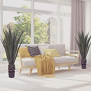 Pure Garden Giant Agave Fake Plant - 52-Inch Faux Succulent with Pot - Artificial Trees Blend Southwestern Style with Modern Home Decor