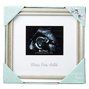 Lil Peach Bless This Child Keepsake Frame, Thoughtful Gifts, Gift For New Parents, or Addition to Baby Registry, Silver